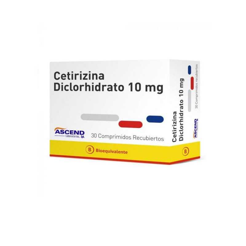 Cetirizina 10 mg x 30 Comprimidos Recubiertos – Laboratorio Ascend ...